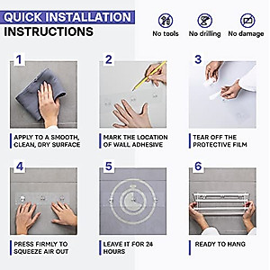 KINCMAX 2 Packs Strong Sticky Waterproof Heavy-duty Wall Adhesives Nail Free Transparent Adhesive Pad No-trace Wall Stick Adhesives Hook Strip for Shower Caddy, Kitchen Racks, Bathroom Storage Shelves