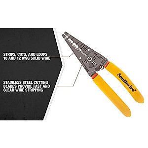 Southwire - 58278440 Tools & Equipment SNM1012 10-12 AWG Ergonomic Handles NM Cable Wire Stripper/Cutter