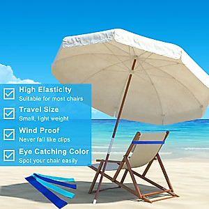4 Pack Towel Bands, Towel Bands for Beach Chair, Rubber Towel Clips for Pool Chair, Must Haves Beach & Cruise Accessories, Towel Holder for Cruise Chairs, Perfect Alternatives for Towel Clips