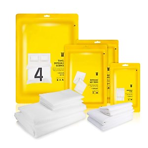 CLOVERCAT 8 PCS Disposable Bed Sheets Travel Sheets for Hotel, Disposable Bedding for Soft Breathable Bed Cover, Bed Sheet, Pillowcase, Towel Set for Trips, Hotels, Spa, Camping, Overnight Stay