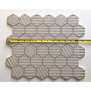 White 2" Hexagon Porcelain Mosaic Floor and Wall Backsplash Kitchen Bath