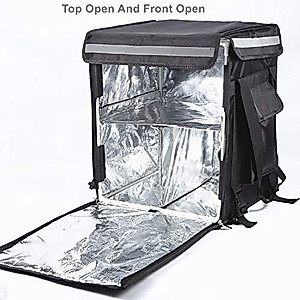 Richway 96L Big Capacity Food Delivery Backpack, Black