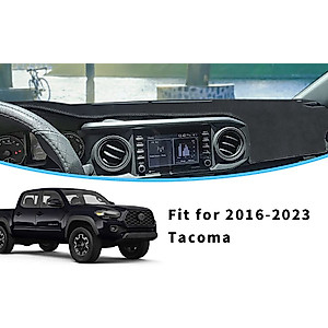 auovo Dashboard Cover Mat Compatible with Toyota Tacoma 2016 2017 2018 2019 2020 2021 2022 2023 Anti-Slip Dash Cover Dash Carpet Cover Sunshield Protector