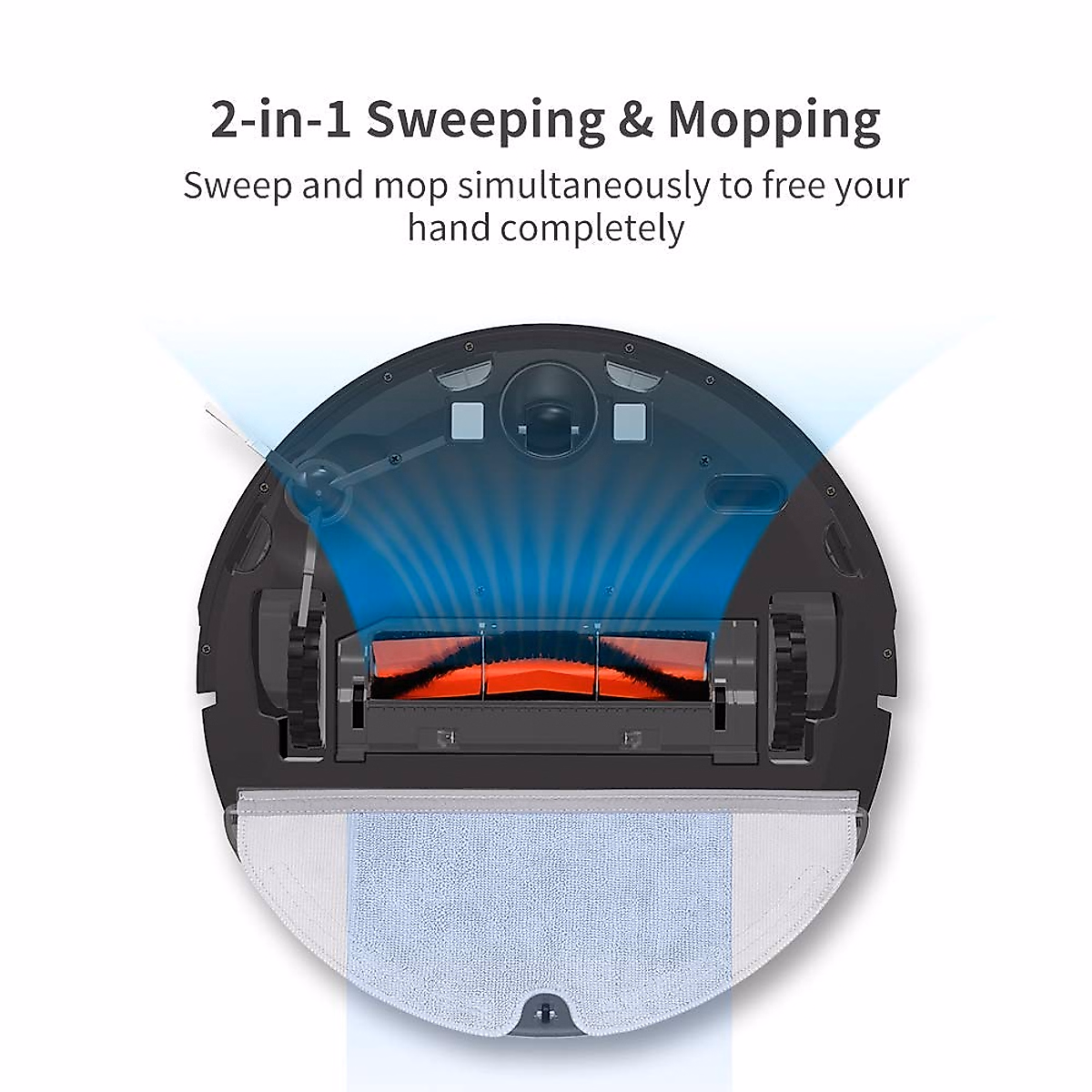 roborock E4 Mop Robot Vacuum with Route Planning, 2000Pa Suction,Optimized Edge Cleaning, Voice and APP Control, Perfect for pet Hair(Renewed)