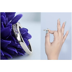 Dazzlingrock Collection 0.75 Carat (ctw) Princess White Diamond Wedding Stackable Band for Women in 14K White Gold, Size 8