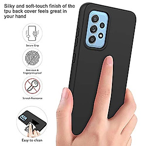 UNPEY Case for Samsung Galaxy A52 5G, Galaxy A52 Case with Built in Screen Protector, Full Body Shockproof Phone Case Rugged Protective Cover for Samsung Galaxy A52 5G / A52 4G (Black)