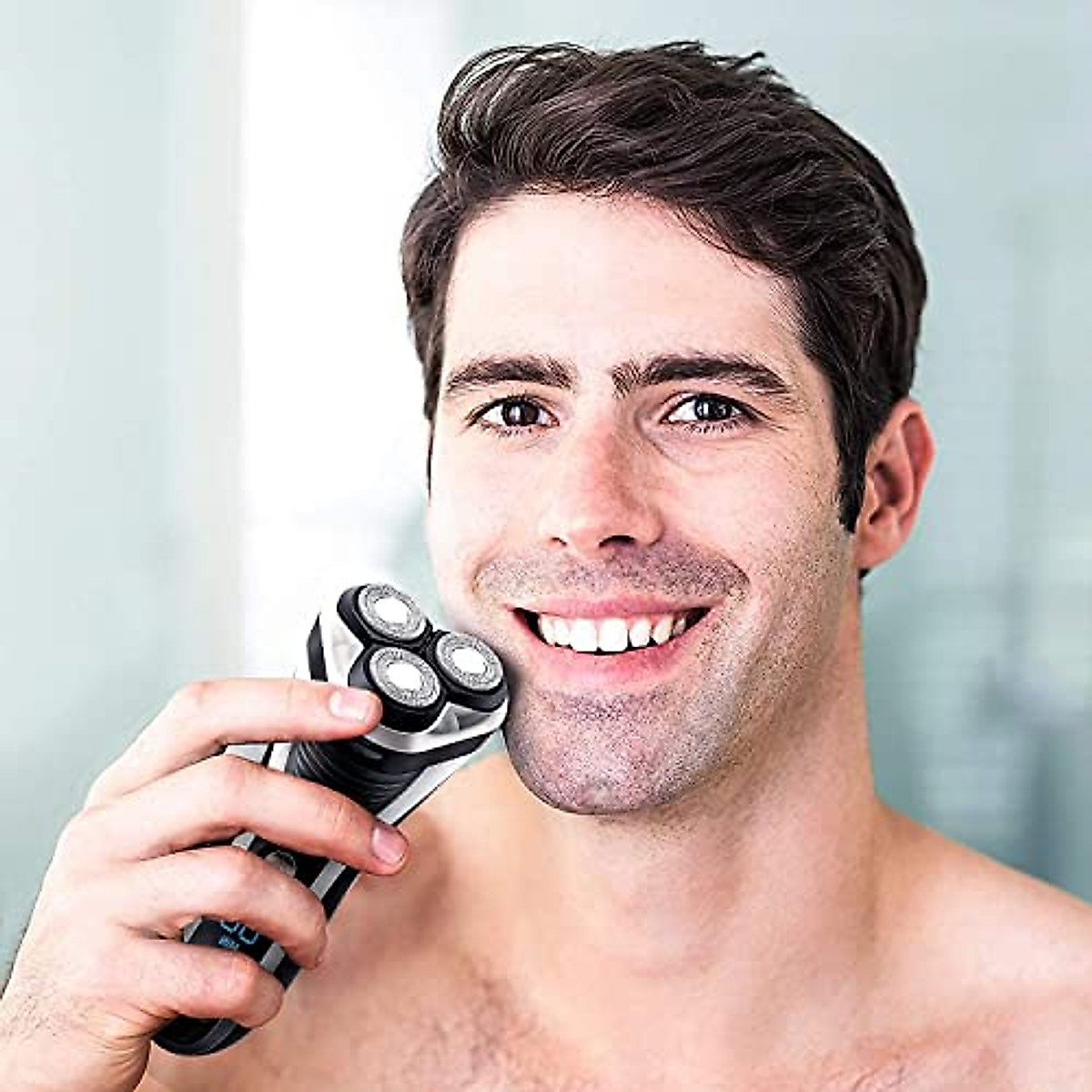 Hatteker Electric Shaver Rotary Razor Men Cordless Beard Trimmer Pop-Trimmer Waterproof