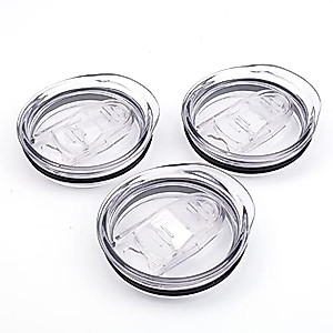 20oz Skinny Tumbler Replacement Lids 3 Pack,2.75in Cup Mouth Compatible with YETI Rambler and More Tumbler Cups，Spill Proof Splash Resistant Silicone Sliding Covers.
