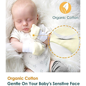 Newborn Baby Mittens Anti Scratch Baby Mittens No Scratch Mittens Baby Gloves for 0-6 Months Boys Girls(6 Pairs)