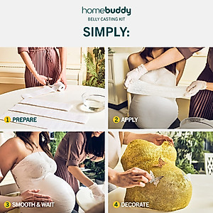 HomeBuddy Belly Casting Kit Pregnancy - All in One - DIY Pregnancy Belly Casting Kit for Expecting Moms