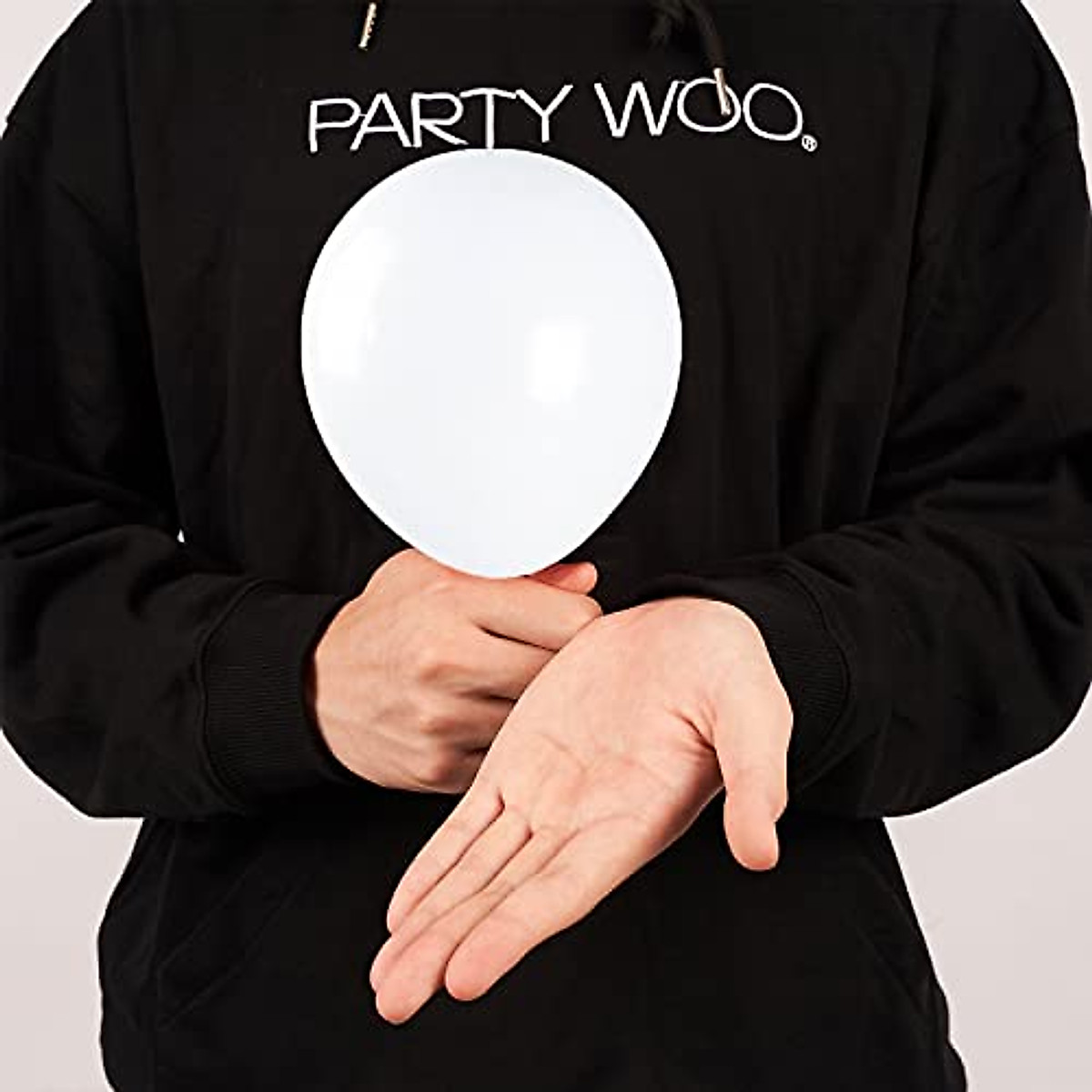 PartyWoo White Balloons, 50 pcs 5 Inch Matte White Balloons, White Balloons for Balloon Garland or Balloon Arch as Party Decorations, Wedding Decorations, Neutral Baby Shower Decorations, White-Y13
