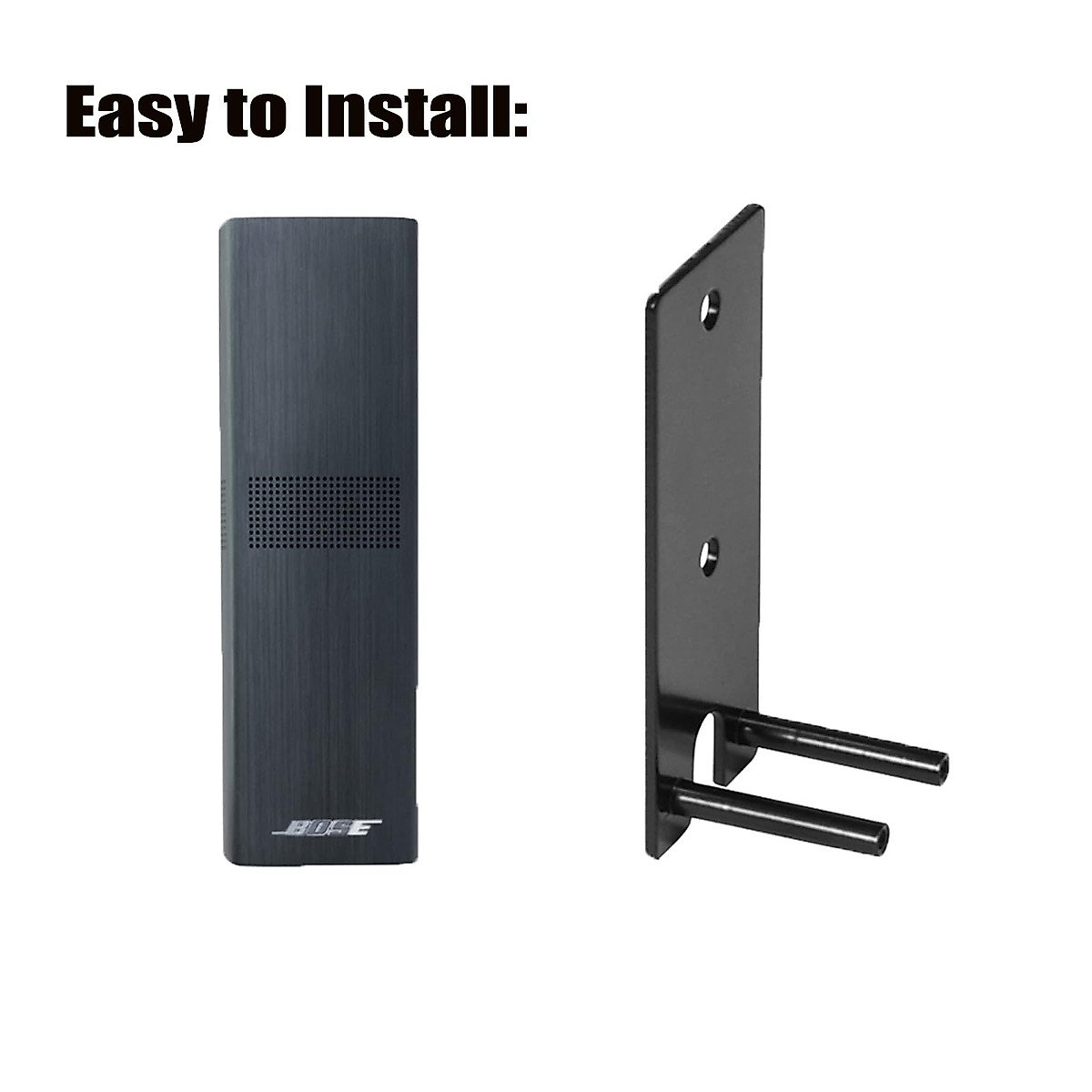 XHSESA Steel Black Wall Mount Brackets Replacement Suitable for Bose OmniJewel Lifestyle 650 Home Entertainment System-1 Pair