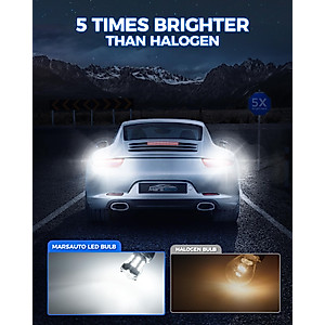 Marsauto 2024 New Upgrade 921 912 LED Bulbs, T15 for Reverse Backup Light, W16W 906 904 902 922 Truck Cargo Light Bulb, 2800Lumens 500% Brighter Super Bright Light 6000K Xenon White, Pack of 2