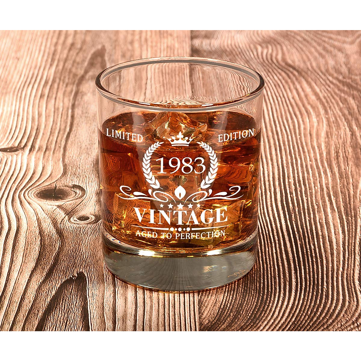 Triwol 1983 41st Birthday Gifts for Men, Vintage Whiskey Glass 41 Birthday Gifts for Dad, Son, Husband, Brother, Funny 41st Birthday Gift Present Ideas for Him, 41 Year Old Bday Party Decoration