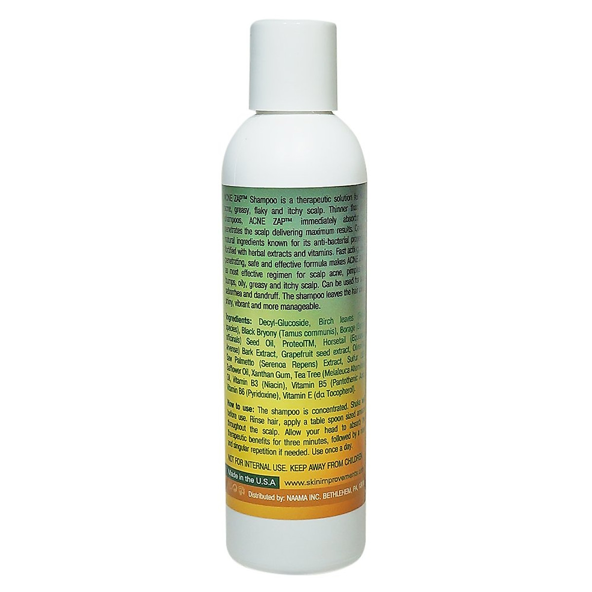 Acne Zap - Shampoo for Scalp Acne – Clear Scalp from Acne, Zits and Pimples 6.0 oz