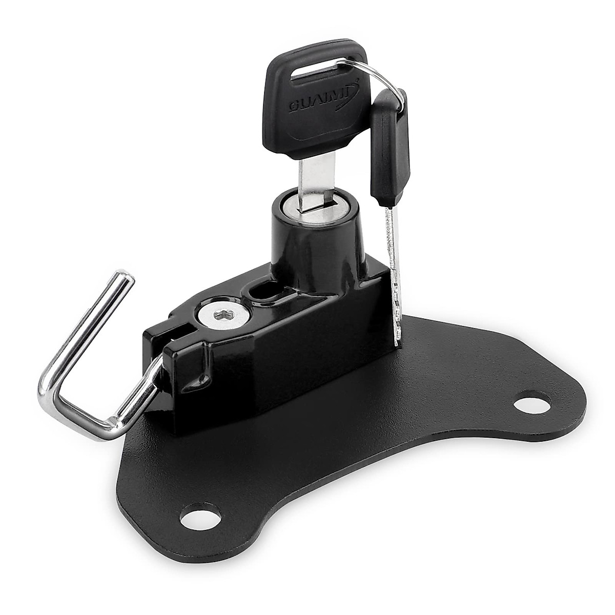 Motorcycle Helmet Lock Anti-Theft Helmet Security Lock with Keys for Indian Scout/Sixty 2015-2018-Black