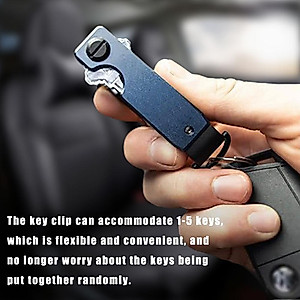 Key Organizer For Men,Compact Key Holder with Mini Screwdriver,Creative Folding Pocket Key Holder up to 5 Keys (C)