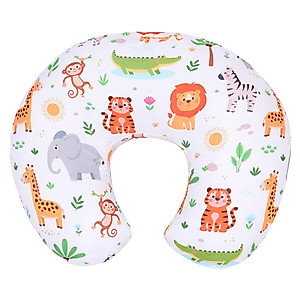 Cloele Stretchy Nursing Pillow Cover - Dinosaur Snug Fitted Nursing Breastfeeding Pillow Slipcovers for Baby Boys Ultra Soft Microfiber Infant Nursing Pillowcase for Newborn