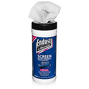 Endust for Electronics; Screen & Surface Cleaning Wipes, Great LCD and Plasma Wipes, 70 Wipes (11506)