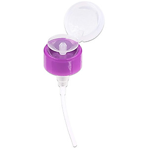 10oz PANA Purple Push-Down Dispenser Bottle - 1 Bottle - Empty Refillable Pump Bottle for Nail Polish Remover Liquid