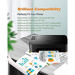 127 127XL T127 Remanufactured Ink cartridges for Epson T127 127 XL Ink Cartridge to use for Workforce 545 845 645 WF-3540 WF-3520 WF-7010 WF-7510 WF-7520 NX530 NX625 Printer (5 Pack)
