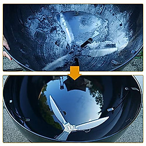 22-1/2-Inch One-Touch Cleaning System Kit for Weber Kettle Grills, Suitable Replacement Weber Grill Parts, Silver