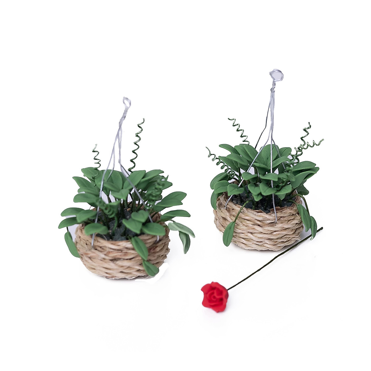 Taponukea Miniature Dollhouse Plants Dollhouse Furniture and Accessories Hanging Plant Pot Model 1 12 Scale