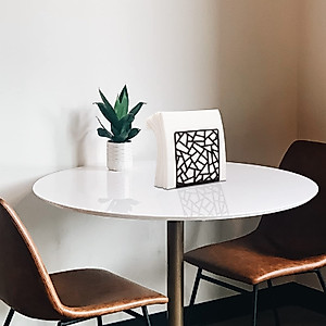 Farmhouse Black Napkin Holder for Table Decor, Modern Metal Paper Napkin Holders for Your Home Kitchen Bathroom Dinning Table