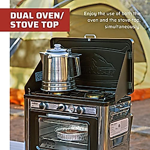 Camp Chef Outdoor Camp Oven, Dimensions with handles: 15 in. L x 25 in. W x 18 in. H