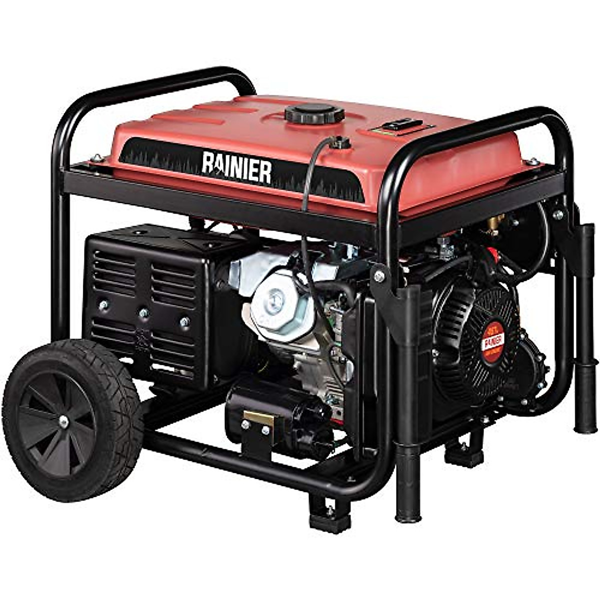 RAINIER R12000DF Dual Fuel (Gas and Propane) Portable Generator with Electric Start - 12000 Peak Watts & 9500 Rated Watts - CARB Compliant - Transfer Switch Ready