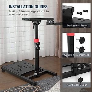 DIWANGUS Racing Wheel Stand Foldable Steering Wheel Adjustable Stand for Logitech G29 G920 G923 G27 G25 for Thrustmaster T248X T248 T300RS T150 458 TX Xbox PS4 PS5 PC