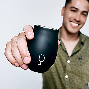 BrüMate NOS'R, Double-Wall Stainless Steel Whiskey Nosing Glass - 7oz (Matte Black)