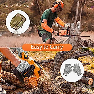 【New Version】Chainsaw Sharpener, Chainsaw Chain Sharpening Jig with Cut-Resistant Gloves and Iron Chain Brush,Suitable for All Kinds of Chain Saws and Electric Saws, Keep Your Chain Saw in Top Shape