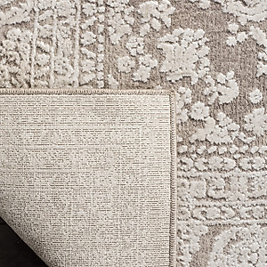 SAFAVIEH Reflection Collection Area Rug - 9' x 12', Beige & Cream, Boho Tribal Distressed Design, Non-Shedding & Easy Care, Ideal for High Traffic Areas in Living Room, Bedroom (RFT668A)