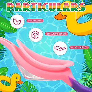 Macarrie 6 Pcs Kids Swim Goggles No Leaking Anti Fog Swimming Goggles for Kids Boys Girls with Nose Clip Earplugs, Age 3-14 (Cute Colors)