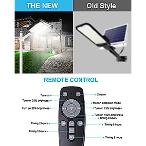 Solar Street Light Outdoor, Solar Security Lights Motion Sensor, 840LED Wide-Angle Super Bright Daylight White Solar Powered Flood Light for Yard, Fence, Garden, Patio, Front Door, Shed, Deck, Path