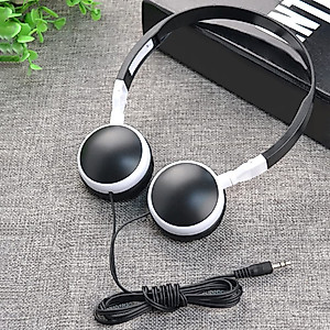 Wired Headset, 3.5mm Plug Noise Cancelling Stereo Gaming Headphones for Computer Telephone (Black)