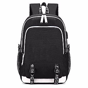 ISaikoy Casual Canvas Backpack Bookbag Daypack School Bag Shoulder Bag Color Q35