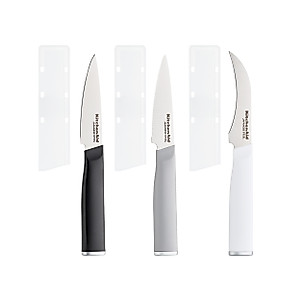 KitchenAid Paring Knife Set, High Carbon Stainless Steel Kitchen Knife Set, Razor-Sharp Blades, 3 Piece, Multicolor
