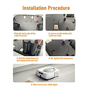 Temfanic10.8V 2200mAh Replacement Battery Compatible with iRobot Braava Jet M6 Series M612880/M612680/M614480 ABL-C Series 3INR 19/65 Vacuum Cleaner Li-Ion Battery