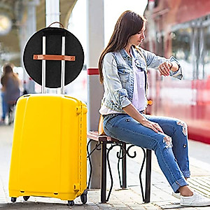 sikiwind Round Felt Storage Box, Large Size with Transparent Side Window Clothes Hats Toys Organizer Bucket Storage Bin Bag for Men Women Travel - Portable Dust Case