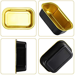 Lyellfe 60 Pack Aluminum Foil Baking Cups, 5 Oz Disposable Ramekins with Lids, Aluminum Foil Muffin Cups, Perfect for Cupcake, Souffle, Individual Cheesecake