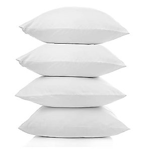Pal Fabric Outdoor Patio Backyard Beach Water Resistant Square Sham Pillow Stuffer Insert Made in USA (Set of 4-20x20)