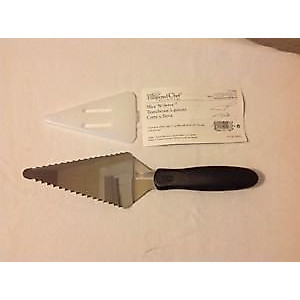Pampered Chef Slice 'N Serve - Stainless Steel Flatware Pie Server | Serrated on Both Sides | Great for Cake, Tart, Dessert, Pizza Cutter #1166