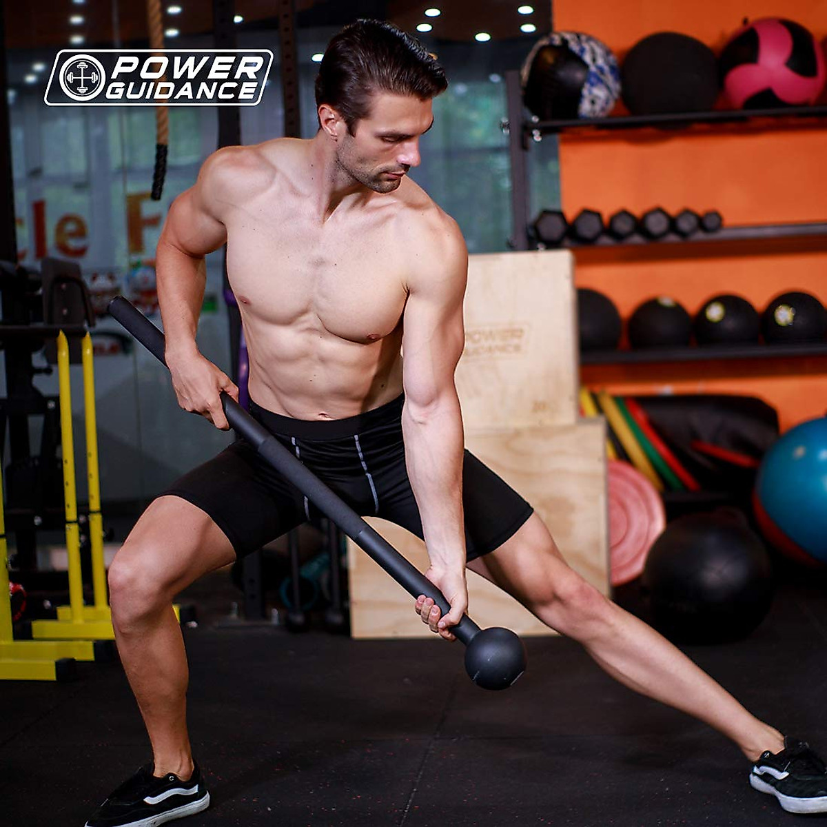 POWER GUIDANCE Steel Mace Perfectly Develop Stabilizer Muscles, Joints, and Core Strength (10lb)