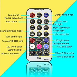 Party Lights Disco Light,RGB LED Strobe Lights Dj Lights Projector with Remote Control for Party Decorations Xmas Club Gift Karaoke KTV Bar Dances