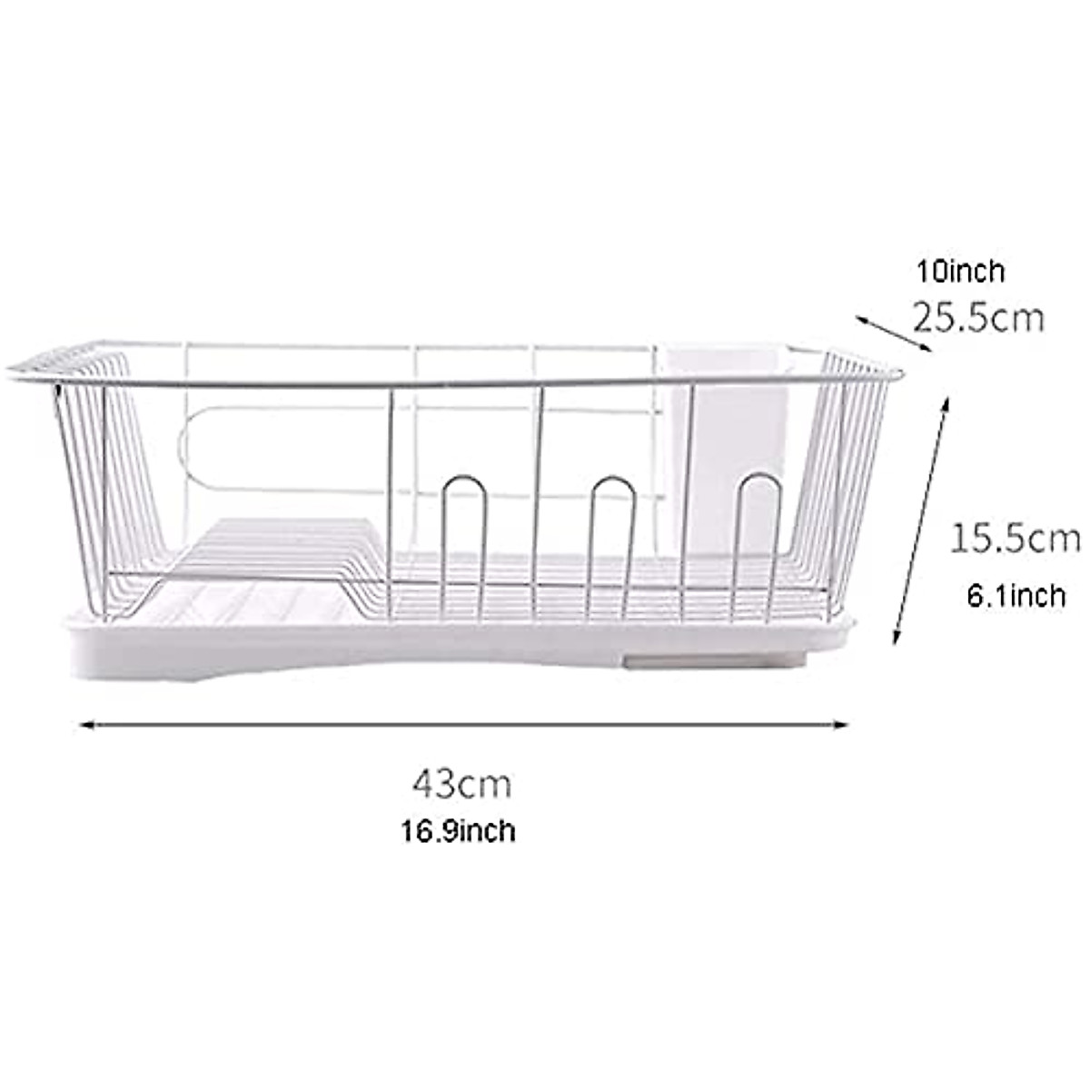 Plate Rack Draining Dish Rack Dish Drying Rack Dish Rack Drainer Sink Side Dish Rack With Removable Utensil Holder for Kitchen Countertop Pan Plate Holder