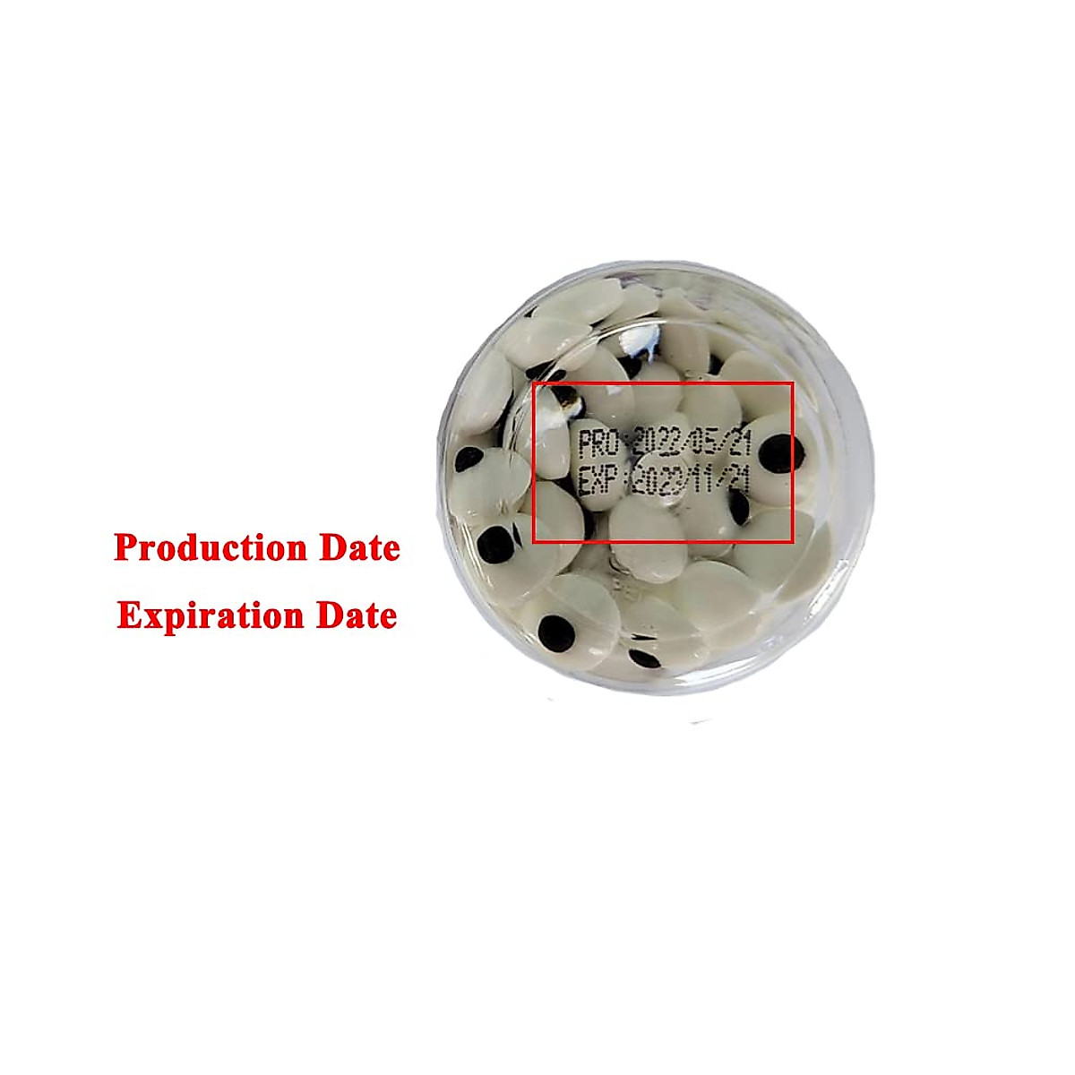 Eastron Edible Small Candy Eyeballs Eyes Cake Cupcake Toppers Cookie Decorations Dessert Sprinkles for Halloween Christmas Birthday Party Supplies 2.75 Ounce