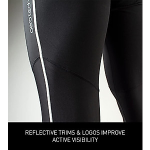 AERO|TECH|DESIGNS | Men's Windstop Padded Cycling Tights | Black | Large