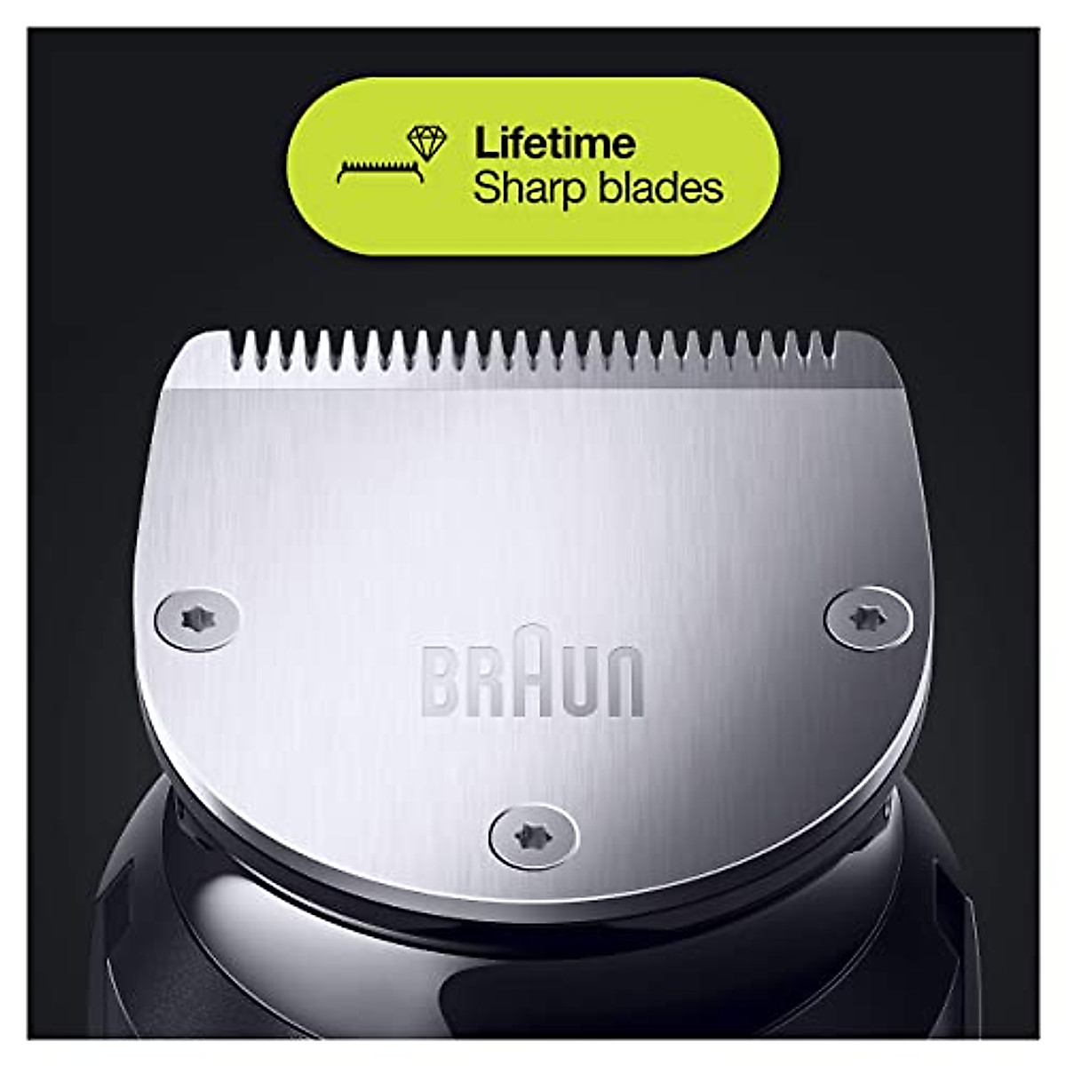 Braun Hair Clippers for Men, MGK7221 10-in-1 Body Grooming Kit, Beard, Ear and Nose Trimmer, Body Groomer and Hair Clipper, Black/Silver